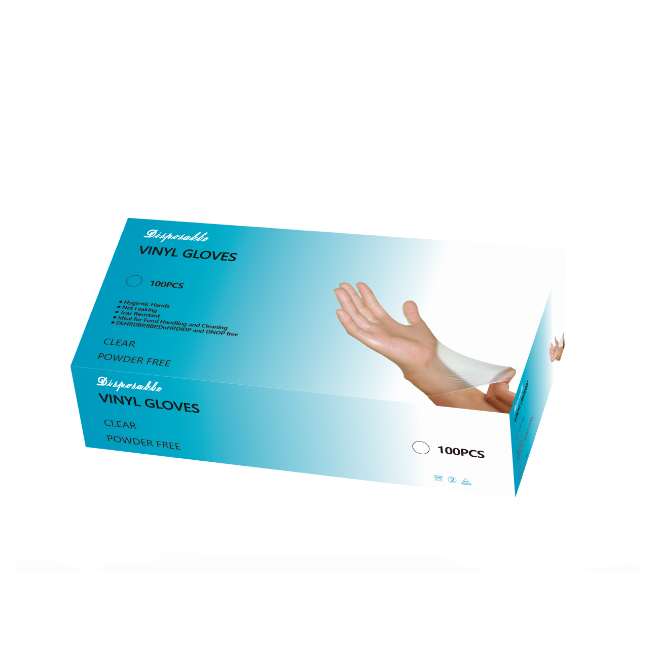 Unpowdered white vinyl gloves (size XL) 100 pieces | ESE International